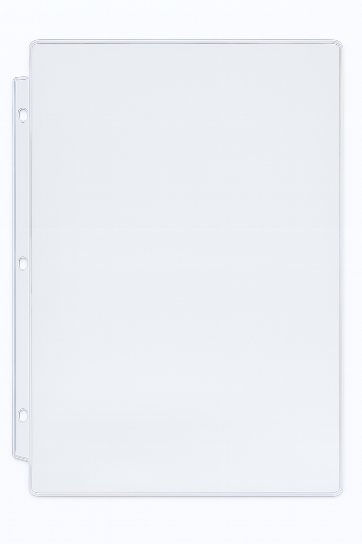 Binder Page with Standard 3 Ring Binder Hole Pattern - with 0.25" Drop ...